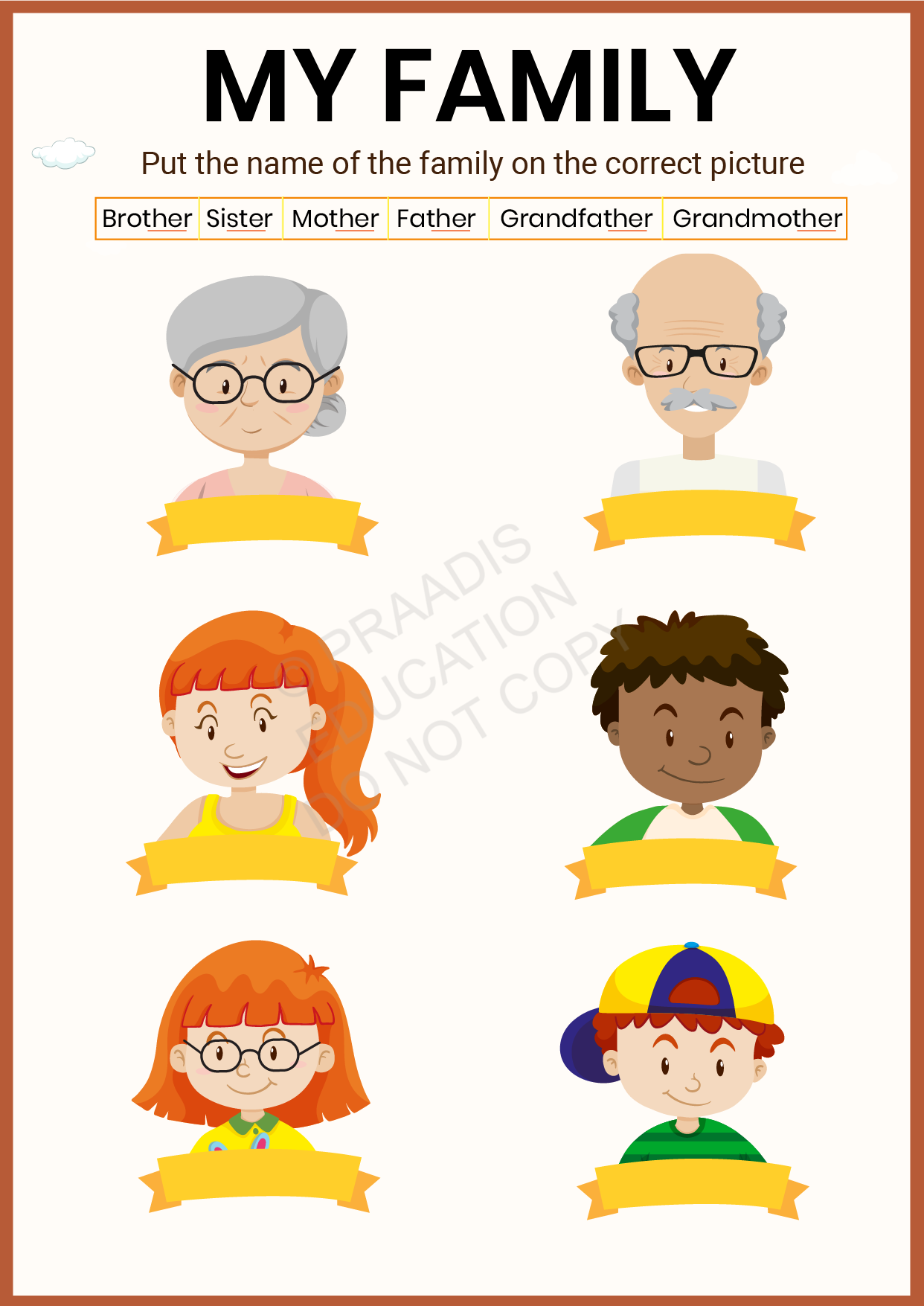 My Family Worksheet My Family Worksheet My Family Worksheet My Family Worksheet