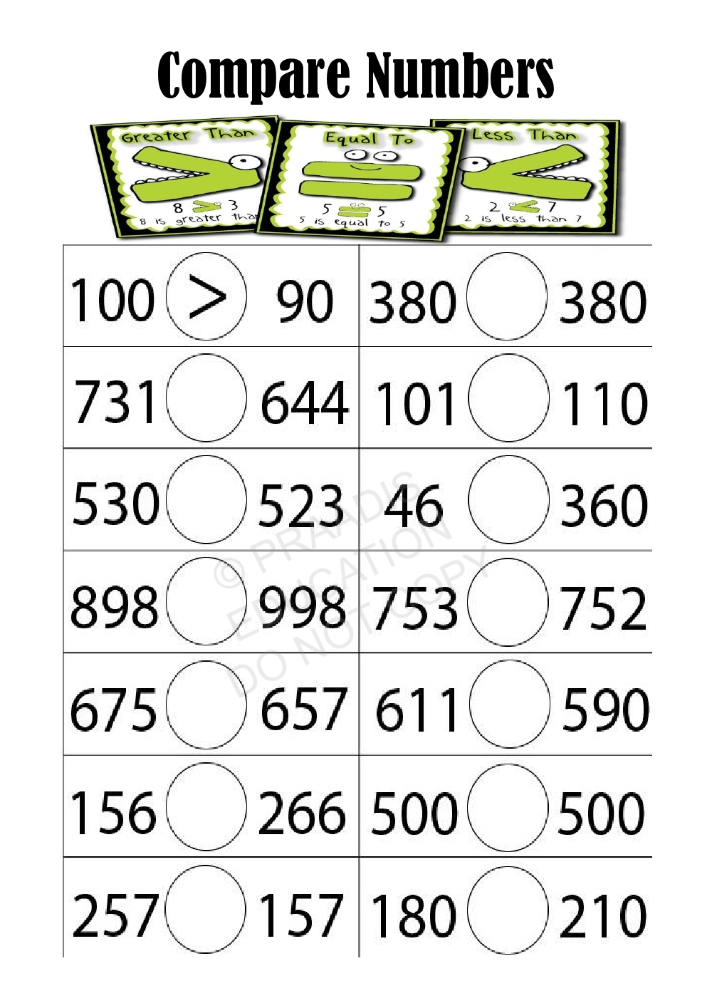Ascending And Descending Order To 200 Worksheet Write In Descending 